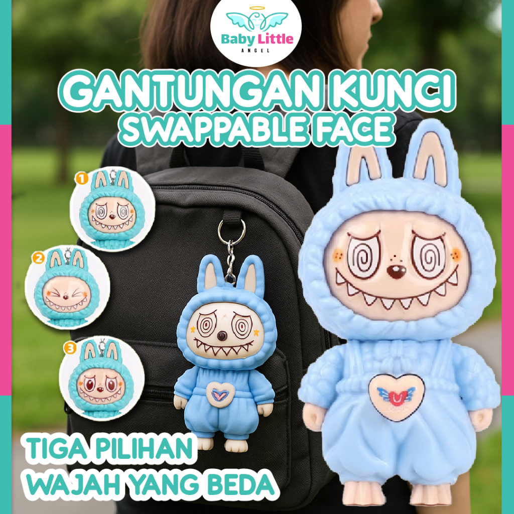 Jual Gantungan Kunci Mainan Boneka Berubah Wajah Face Swap Gantungan ...