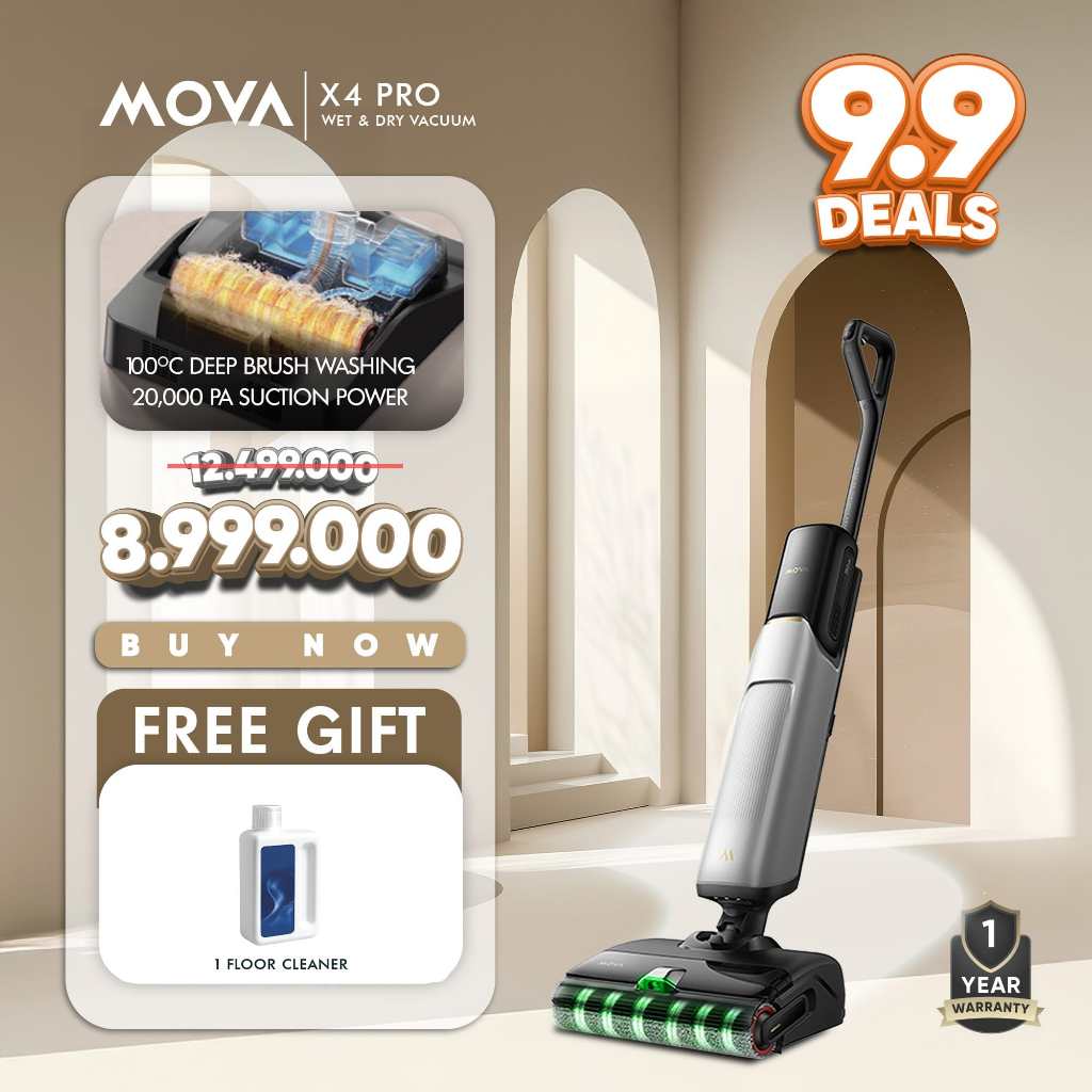 Jual MOVA X4 Pro Vacuum Cleaner Basah & Kering | Wet and Dry Vacuum 20.000Pa I Self-Cleaning ...