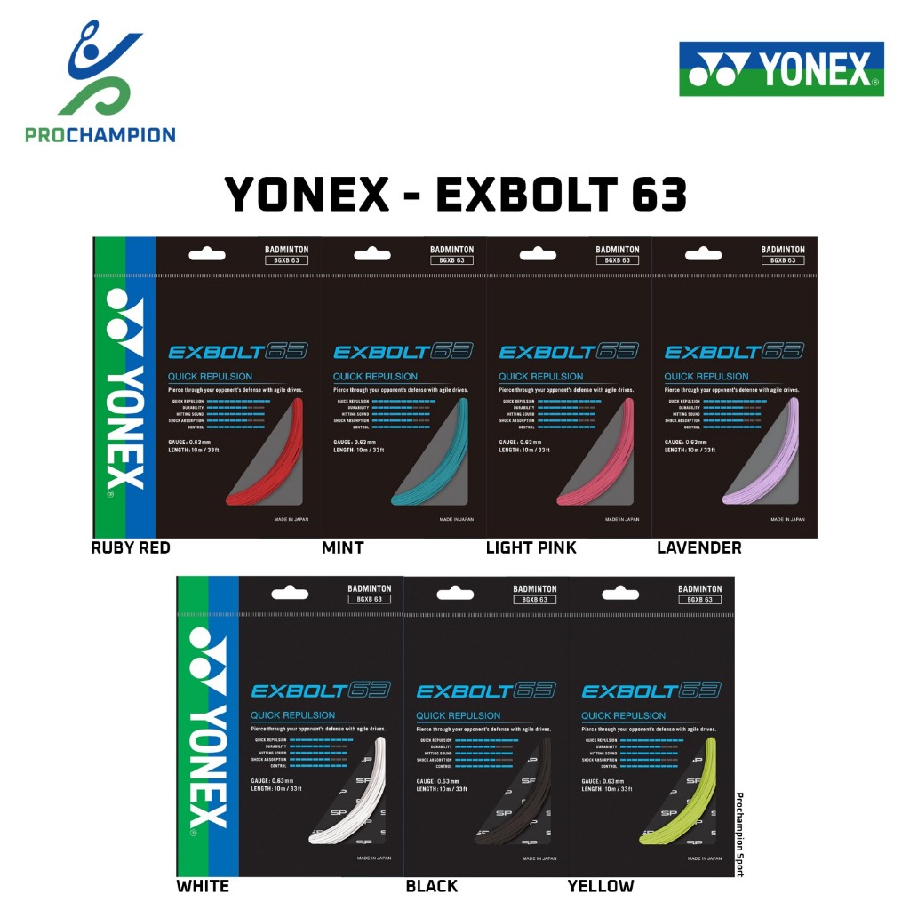 Jual Senar Badminton YONEX Exbolt 63 Series | Shopee Indonesia