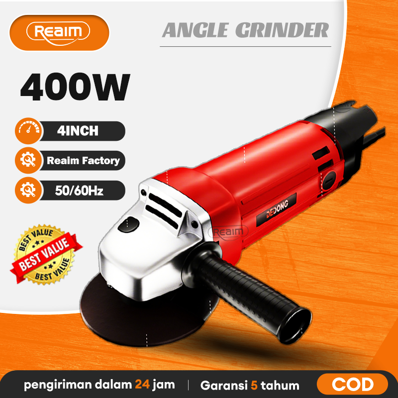Jual Reaim Mesin Gerinda Tangan 4 inci 400W Gerinda Listrik Angle ...