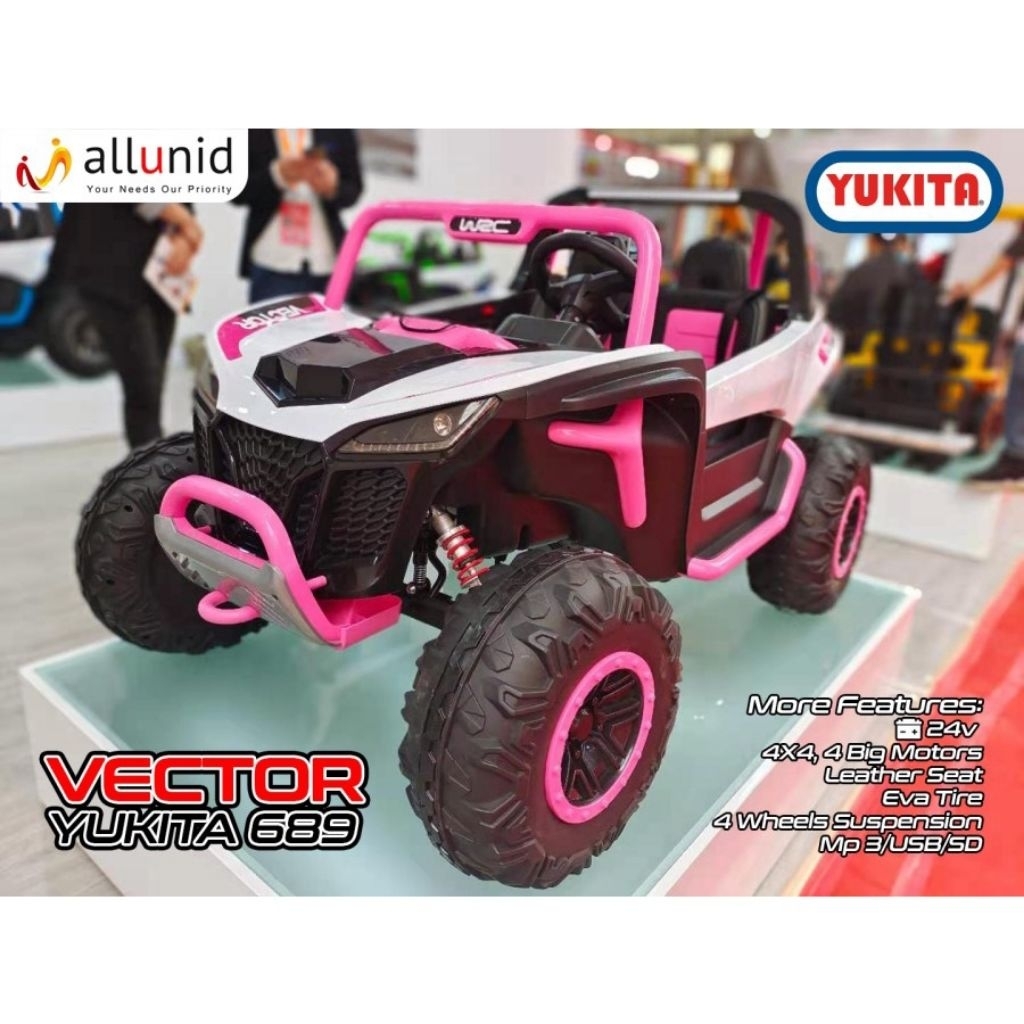 Jual MOBIL YUKITA VECTOR 689 24 VOLT BAN KARET JOK KULITA | Shopee ...