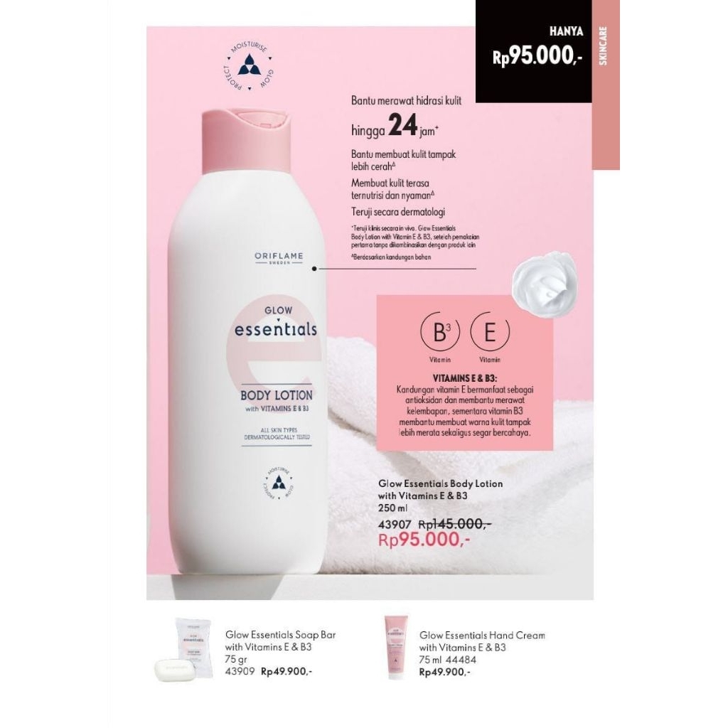 Jual Glow Essentials Body Lotion with Bit E dan B3 | Shopee Indonesia