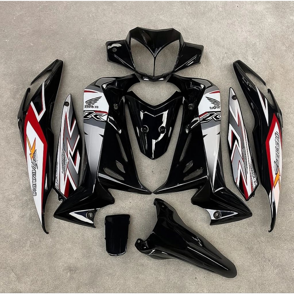 Jual Body Supra x 125 Batman fullset halus+kasar+striping | Shopee ...