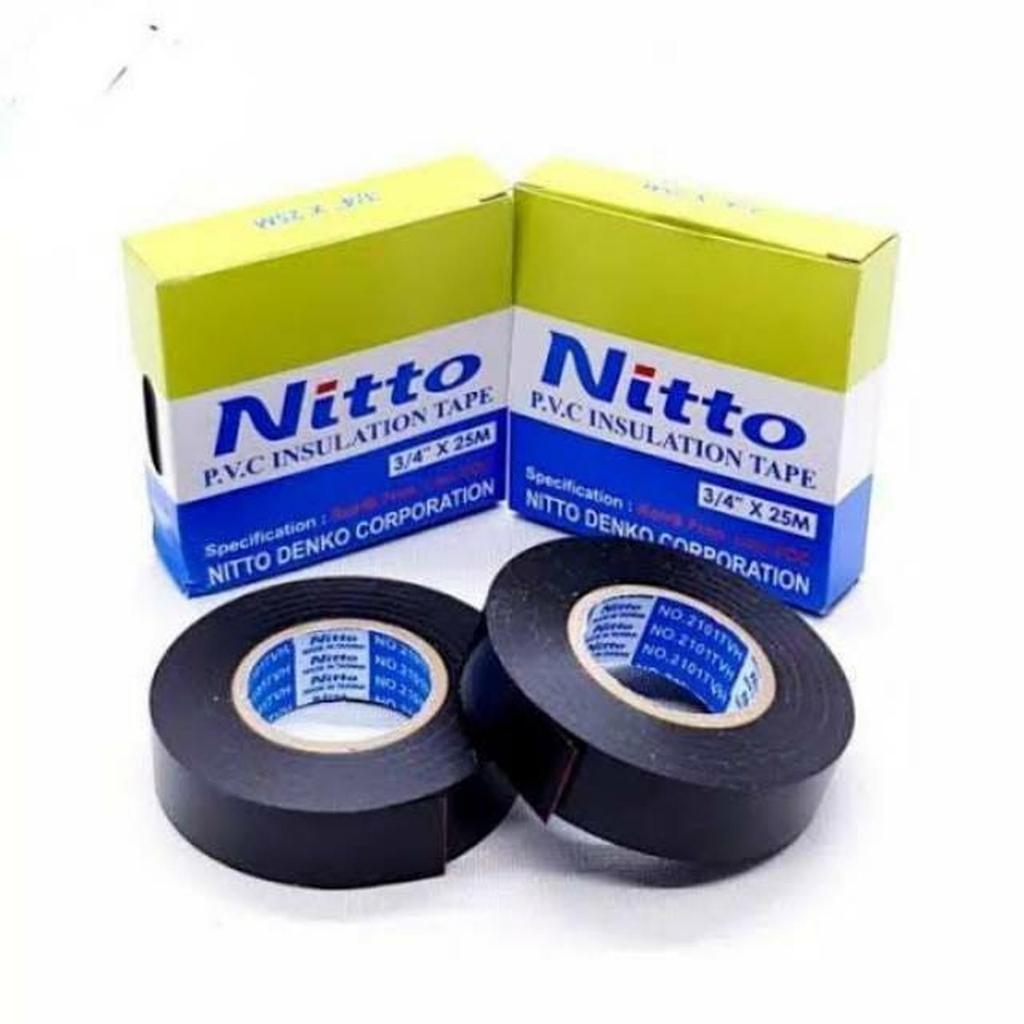 Jual Isolasi Listrik Nitto 3/4" x 25mm / Lakban Nitto / Lakban Hitam ...