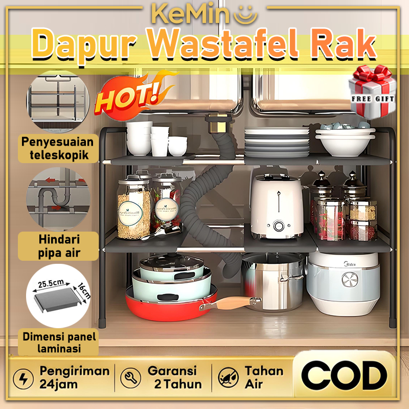 Jual Rak Dapur Stainless Steel Rak Serbaguna Rak Kolong Dapur Bawah Rak ...