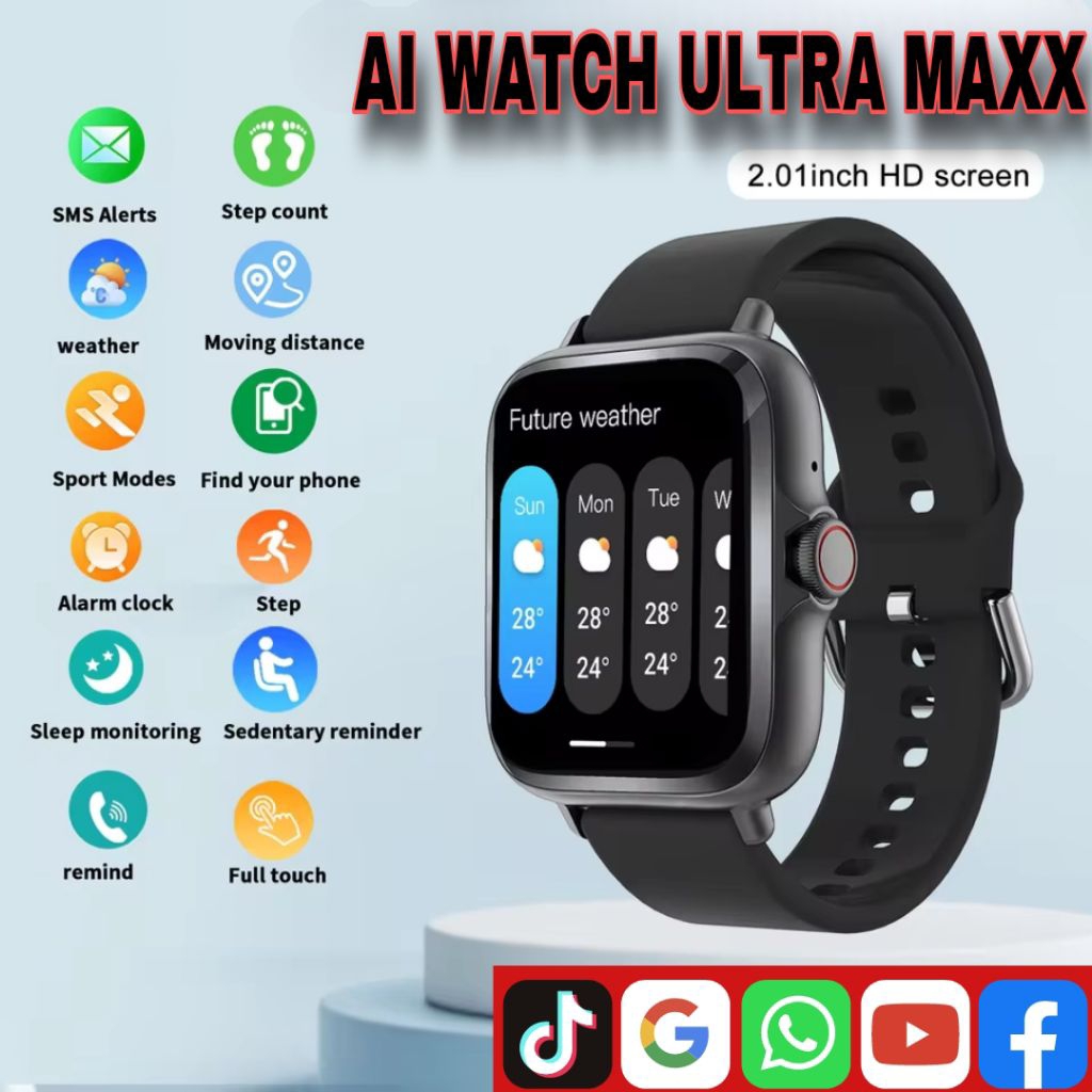 Jual COD Jam Tangan AI WATCH ULTRA MAXX Android 5G 4G Unisex Pria Perempuan Anak WA Jam Tangan ...