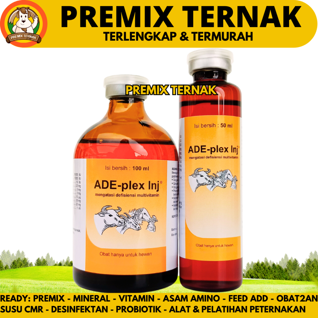 Jual ADE PLEX 100ML ADE PLEX INJ 50ML - Vitamin Hewan ADE & B Complex ...