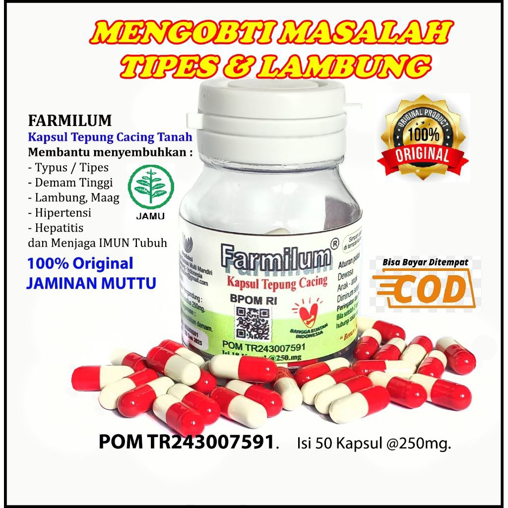 Jual Kapsul Pil Cacing Obat Tipes Paling ampuh 100% ORI Penurun Demam ...