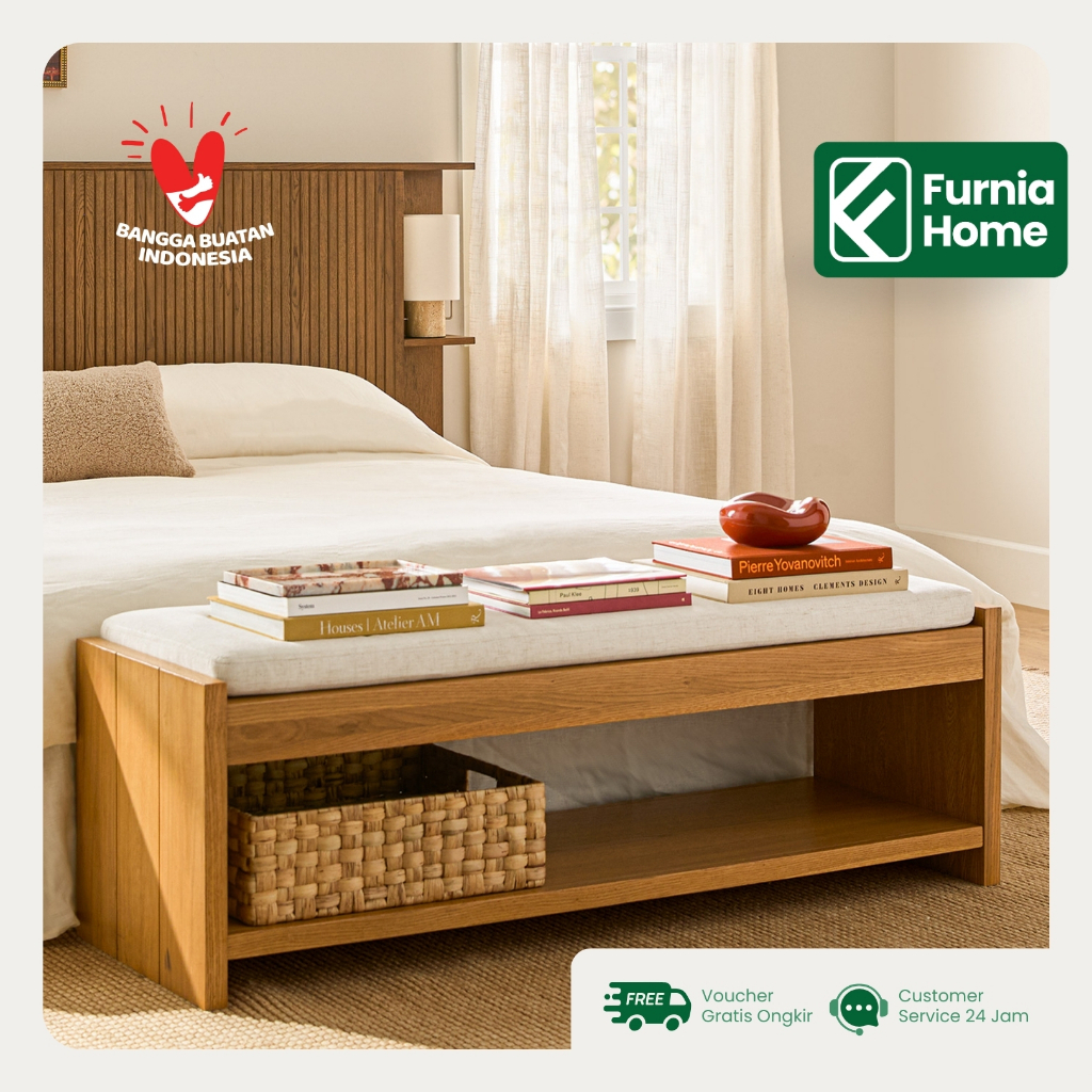 Jual Bench Bangku Bedroom Set Kayu Jati Perhutani 120x40x60 cm ...