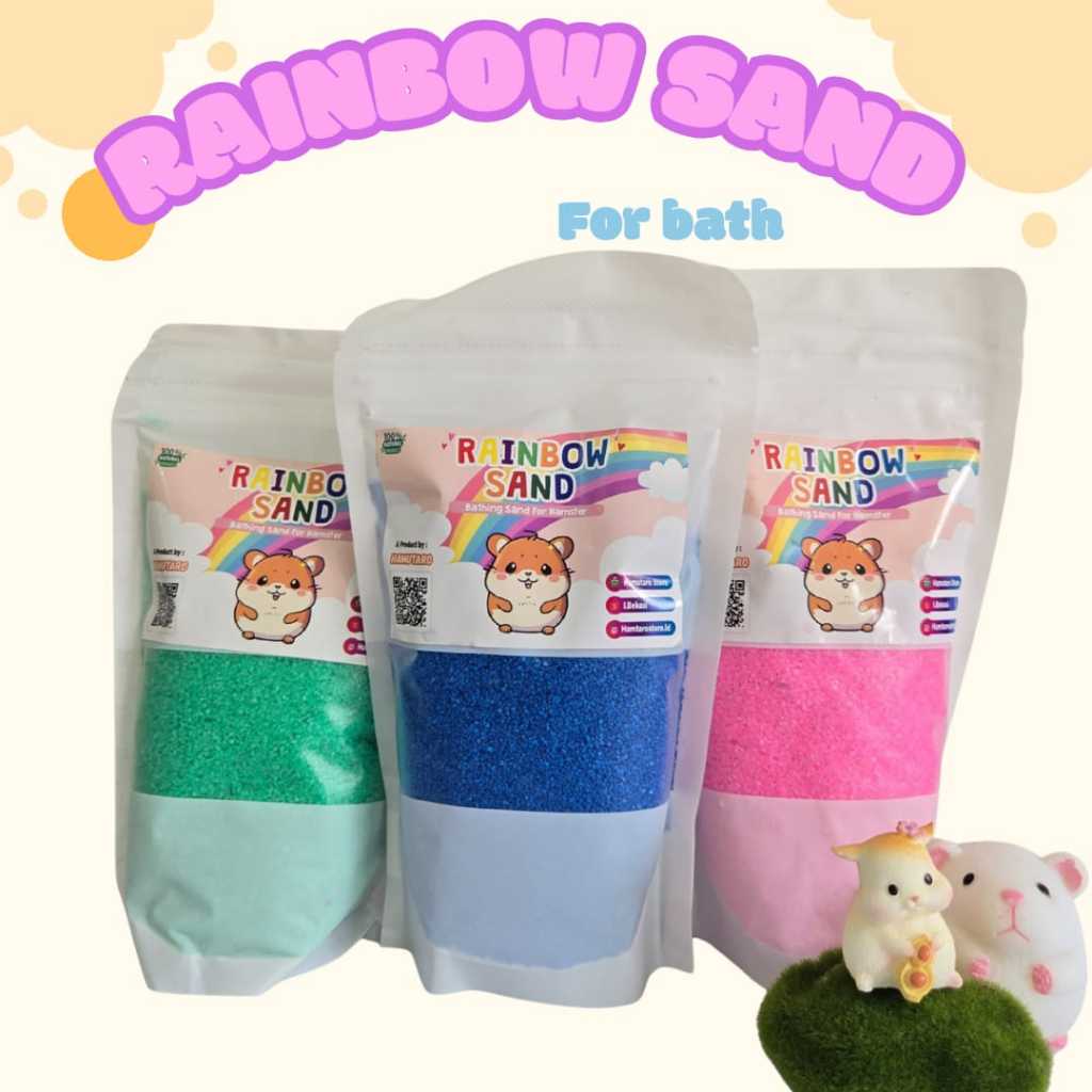 Jual Pasir mandi warna warni Hamster Rainbow Sand 500gr for Bath ...