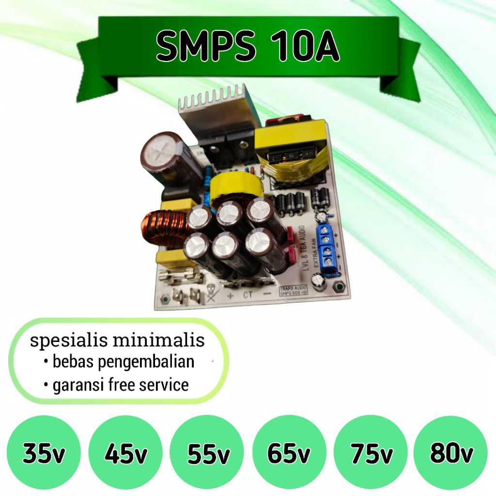 Jual Trafo smps sos hb 10a daya 800w CT 35v 45v 55v 65v 75v 80v power ...