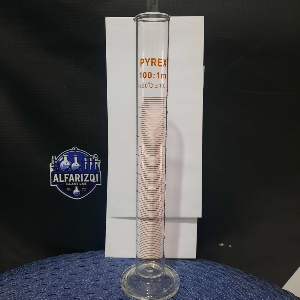 Jual Gelas ukur 100ml pyrex/ measuring cylinder 100ml | Shopee Indonesia