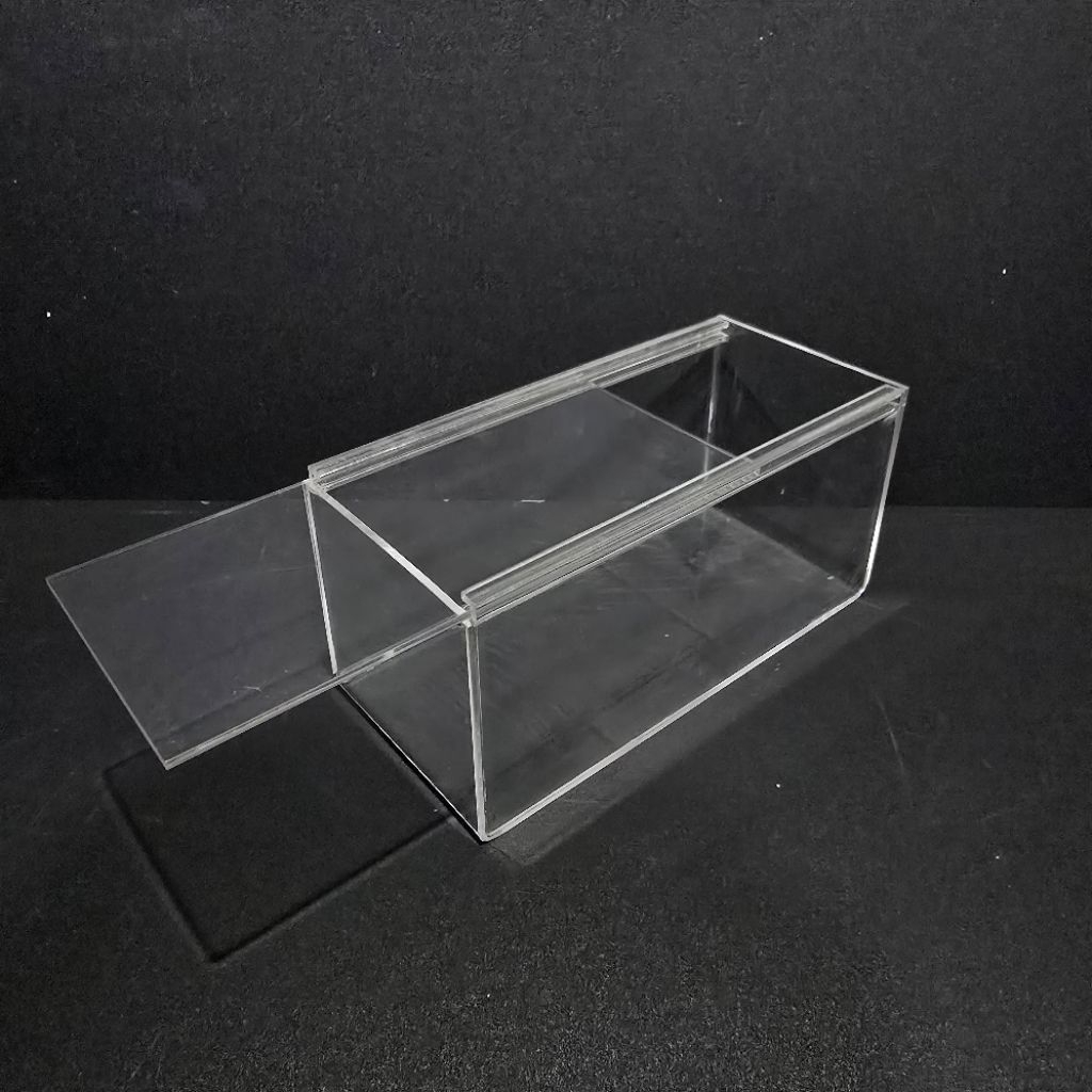 Jual Kotak masker kf94 TUTUP SLIDING uk 21x10x10 Akrilik / Tempat box ...