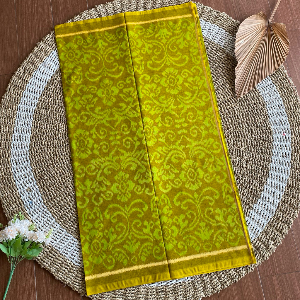 Jual KAIN TENUN IKAT ENDEK KHAS BALI MOTIF PATRA HIJAU STABILO ...