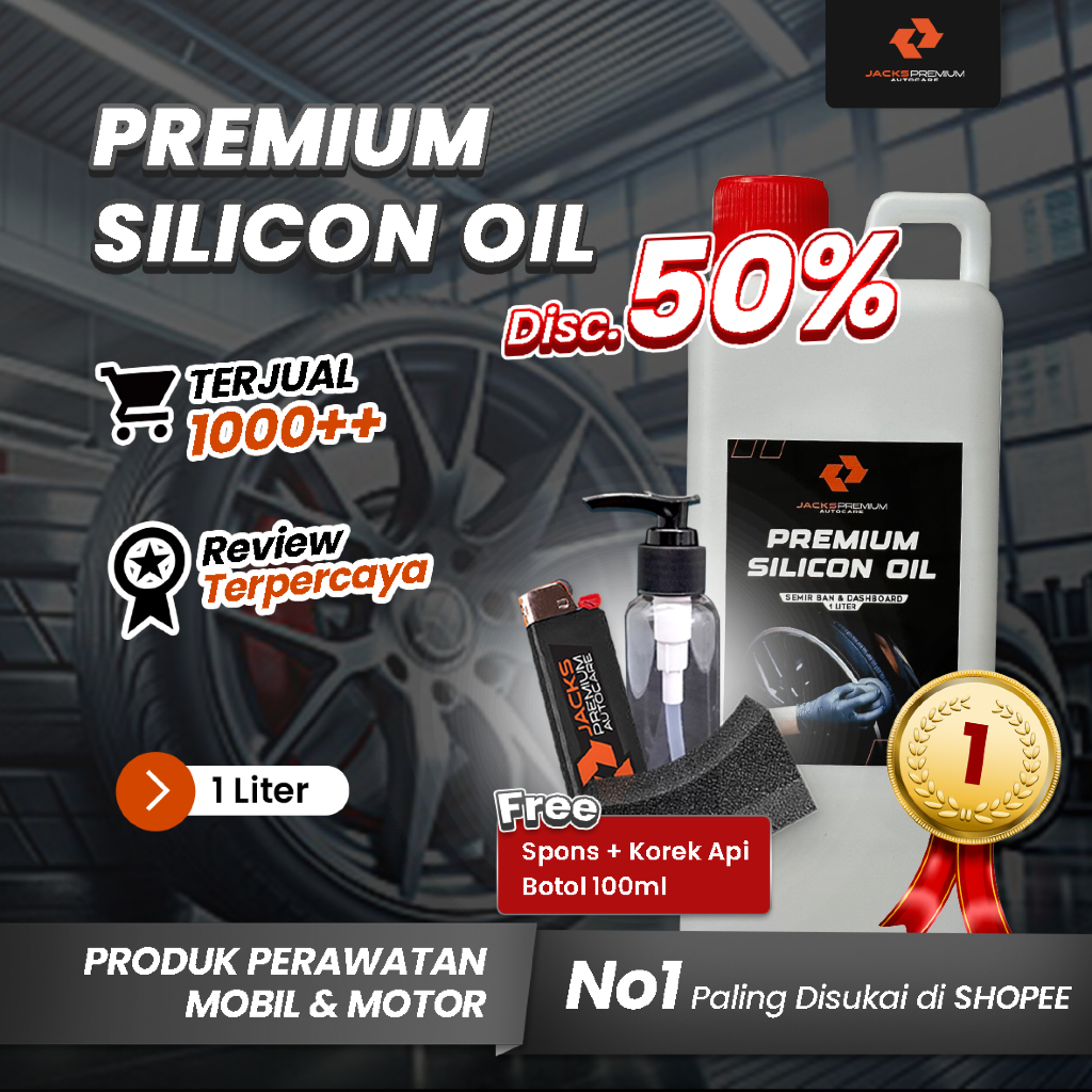 Jual JACKS Semir Ban Silicon 1 Liter – Hitam Mengkilap, Tahan Lama ...