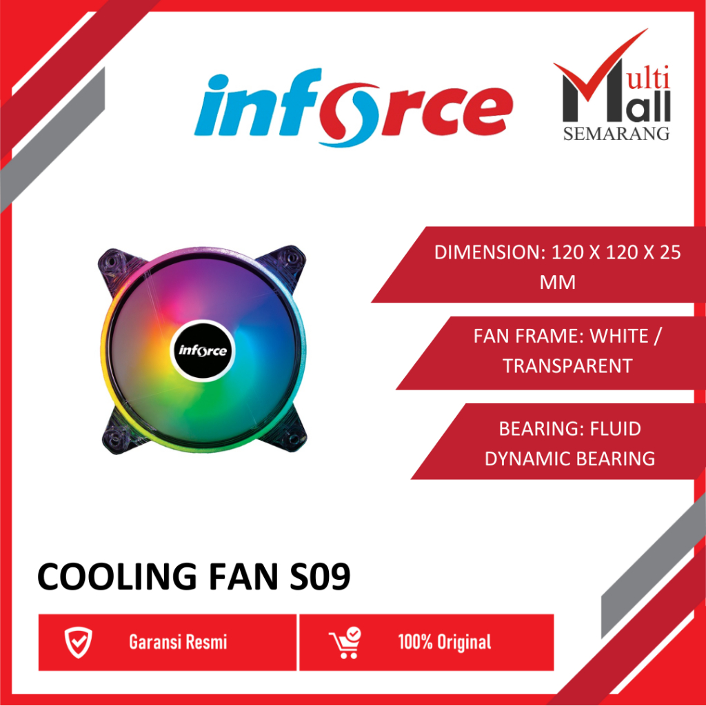 Jual Inforce Cooling Fan S09 ARGB MB SYNC Case Control Casing 120MM 12 ...