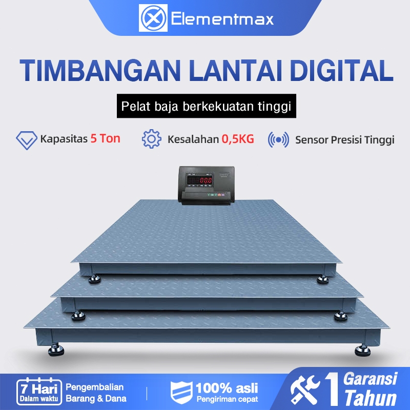 Jual Elementmax Timbangan Sapi Lantai Digital 5 Ton / 500 Gram Floor ...