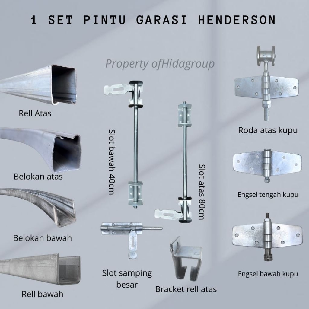 Jual (PROMO)Paket Satu Set Komponen Pintu Garasi Sliding Henderson ...