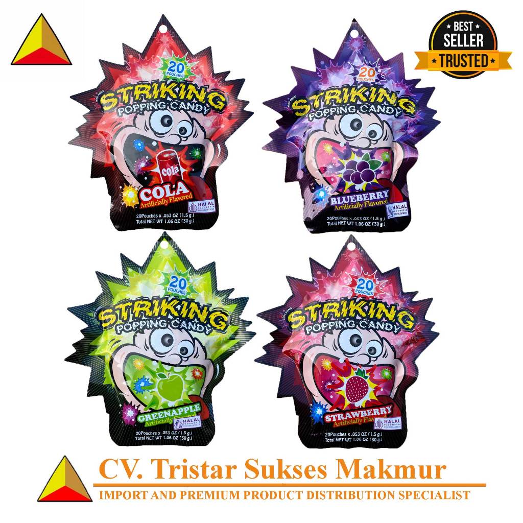 Jual STRIKING Popping Candy – Permen Meletup Seru Rasa Green Apple ...