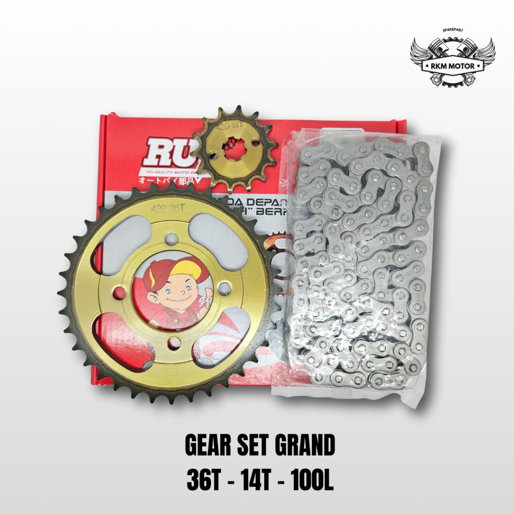 Jual Gear Set Assy Grand 36T - 14T - 100L Geer Set Assy | Shopee Indonesia