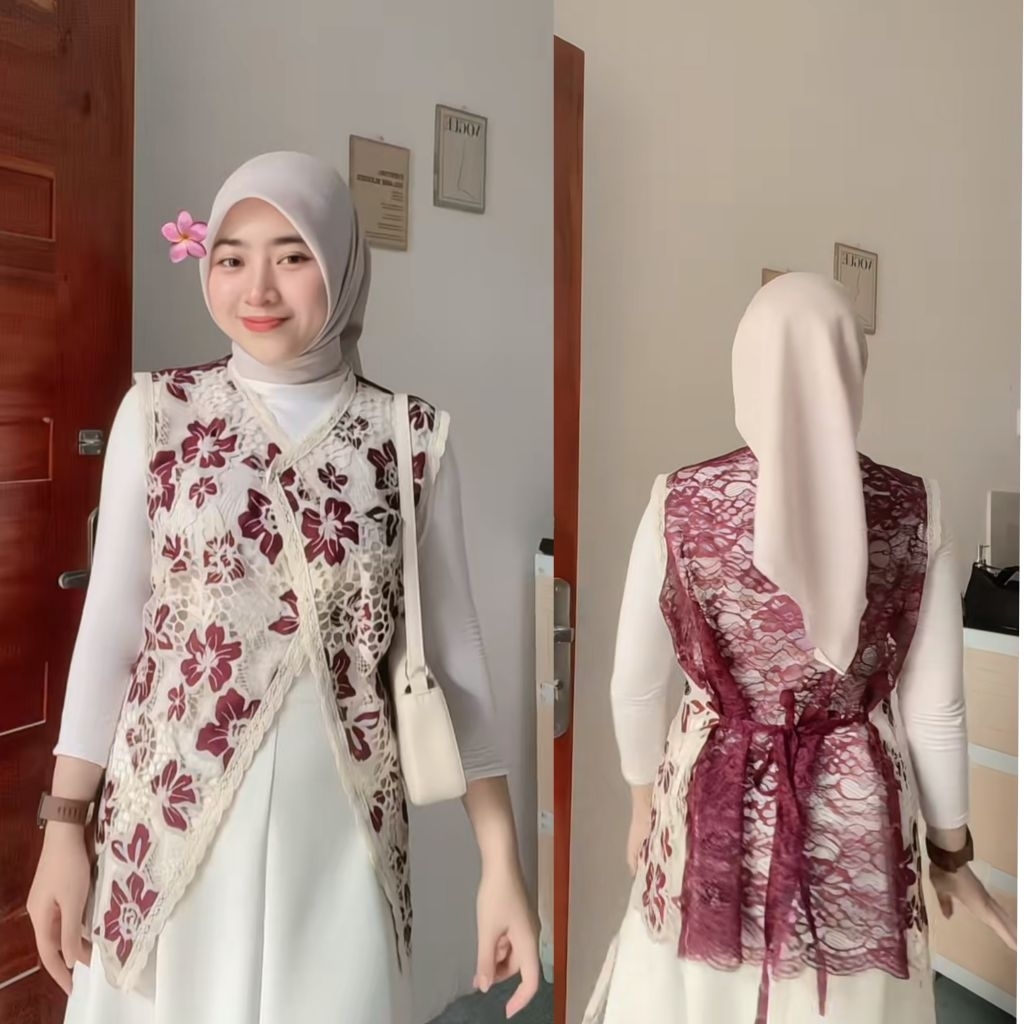 Jual vest brokat terbaru atasan outer kekinian outfit kondangan VEST ...