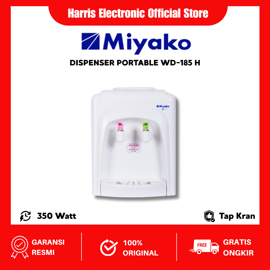 Jual Miyako WD185H Dispenser Air Hot And Normal 350 Watt WD-185H ...