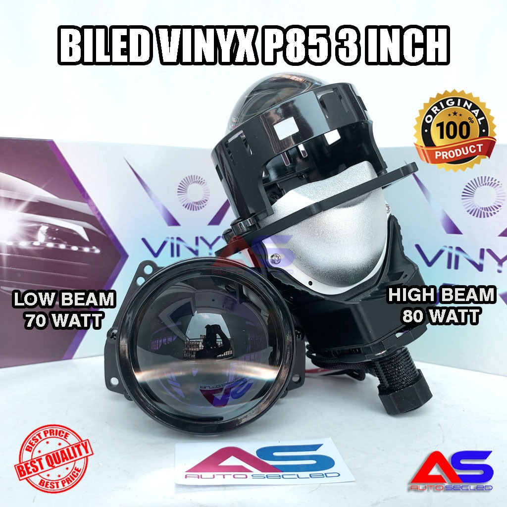 Jual BILED PROJECTOR VINYX P85 3 INCH PURPLE LENS UPGRADE 70 WATT LASER ...