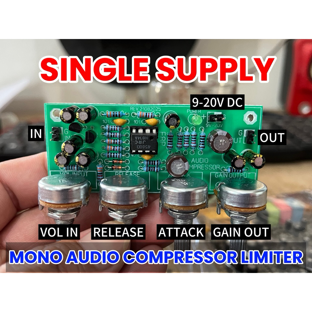 Jual SINGLE SUPPLY KIT MONO AUDIO AUTO COMPRESSOR LIMITER | Shopee ...