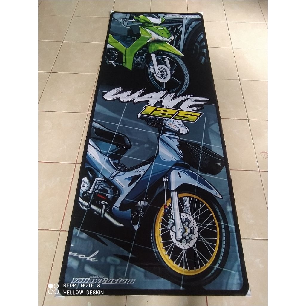 Jual BANNER KARPET ALAS MOTOR KONTES WAVE 125 | Shopee Indonesia