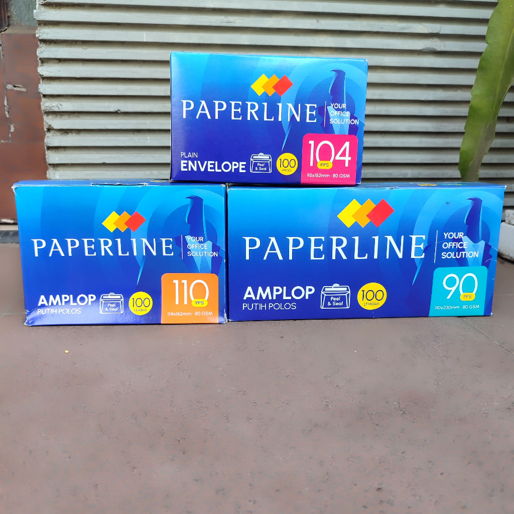 Jual Amplop Paperline 90 / 104 / 110 Putih Polos Isi 100 | Amplop ...