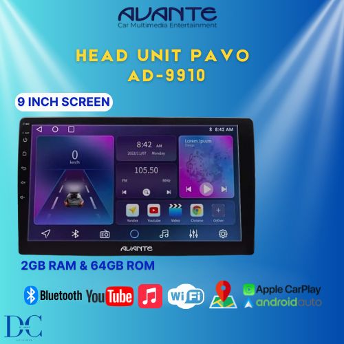 Jual Headunit Android Mobil - Headunit Android Avante Pavo AD-9910 - 9 ...