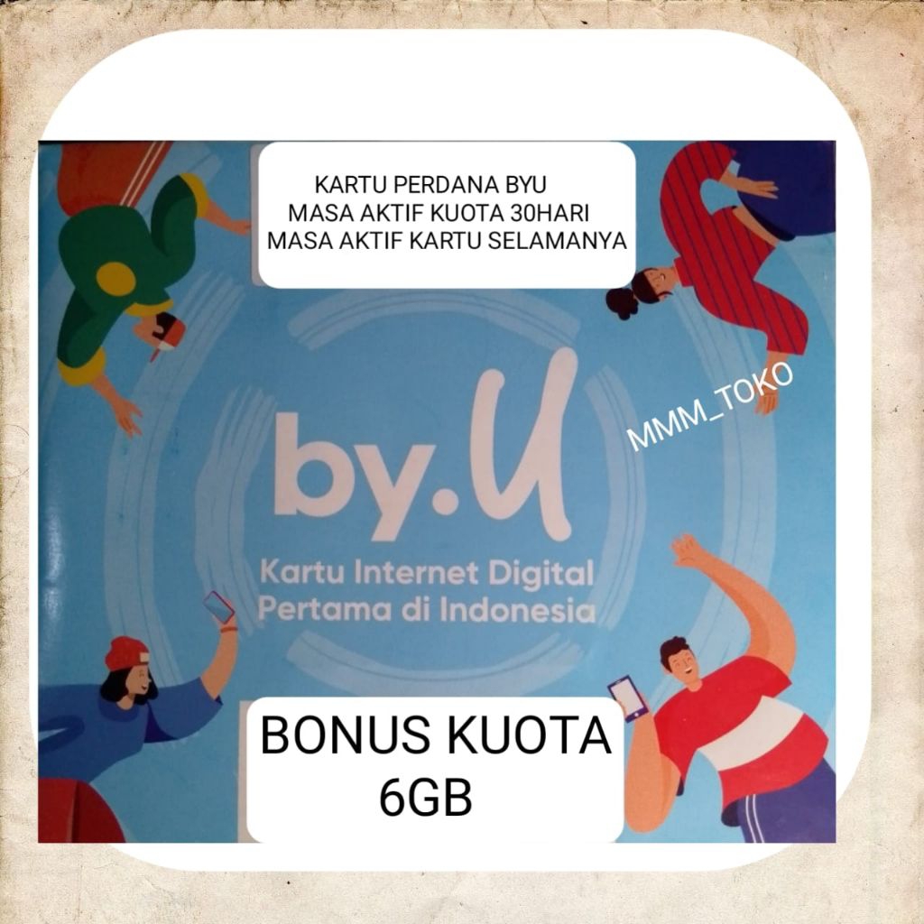 Jual KARTU PERDANA BYU ISI KUOTA 6GB/10GB NASIONAL | Shopee Indonesia