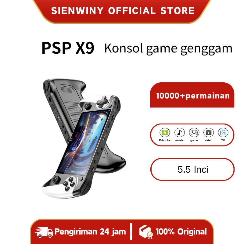 Jual SIENWINY PSP X9 5.5inci layar besar dual joystick retro game ...