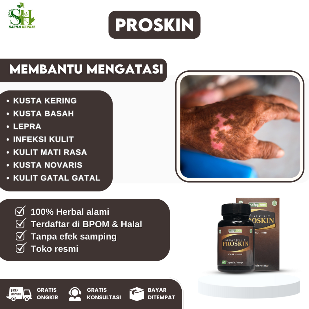 Jual Proskin Asli 100% Original Obat Kusta Kering, Kusta Basah, Lepra ...