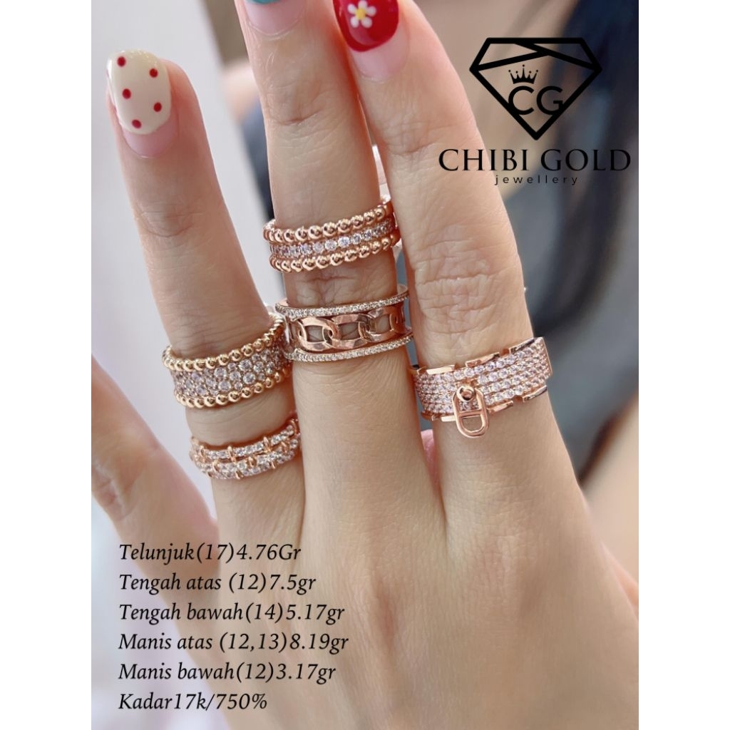 Jual CHIBI GOLD Cincin emas ITALY emas 750 kadar 17k 0085 | Shopee ...