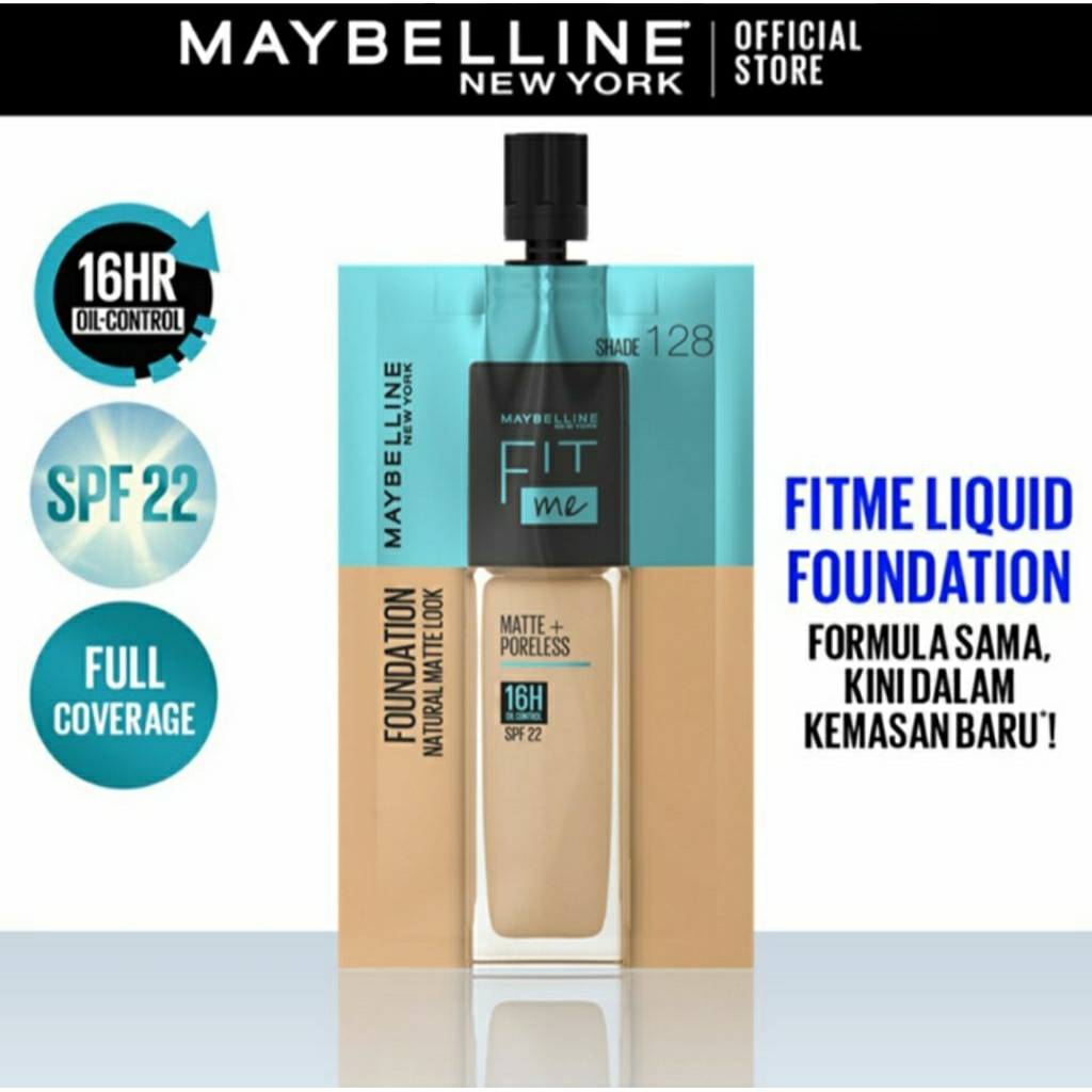 Jual Maybelline Fit Me Foundation 128 Warm Nude | Shopee Indonesia