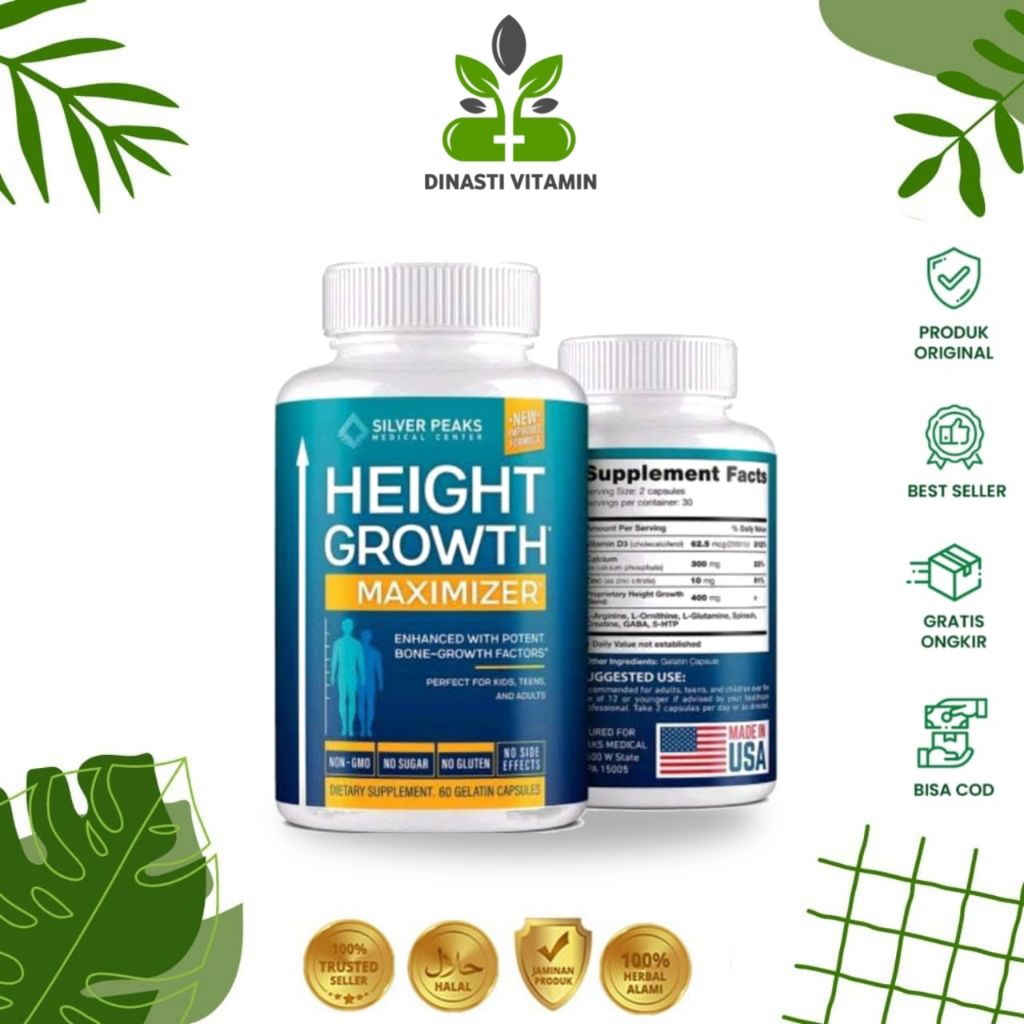 Jual HEIGHT GROWTH MAXIMIZER Asli Obat Peninggi Badan Super Grow Up ...