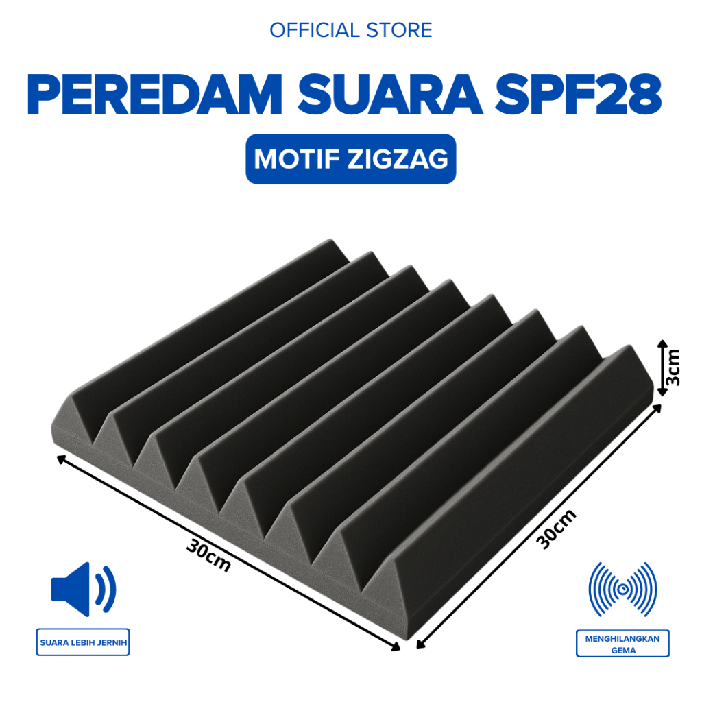 Jual Busa Peredam Suara Ruangan - Busa Acoustik - Motif Zig-Zag ...