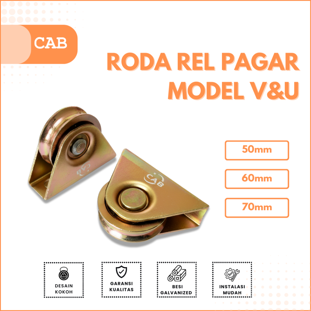 Jual CAB Roda Pagar Besi Rel Model U/V – Roda Sliding Gate Kuat & Awet ...