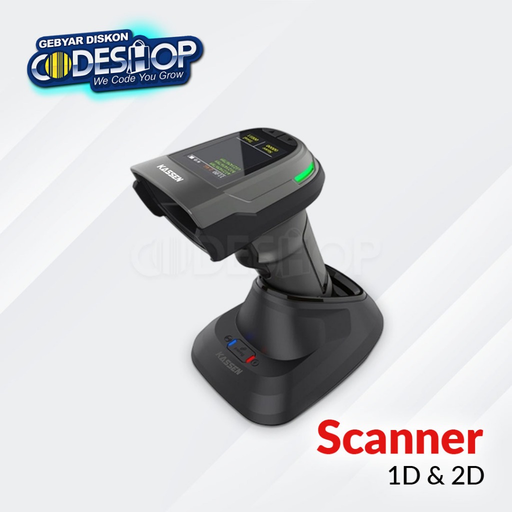 Jual Kassen RF-2400 Scanner Barcode Wireless 2D Auto Sense Scan USB by ...