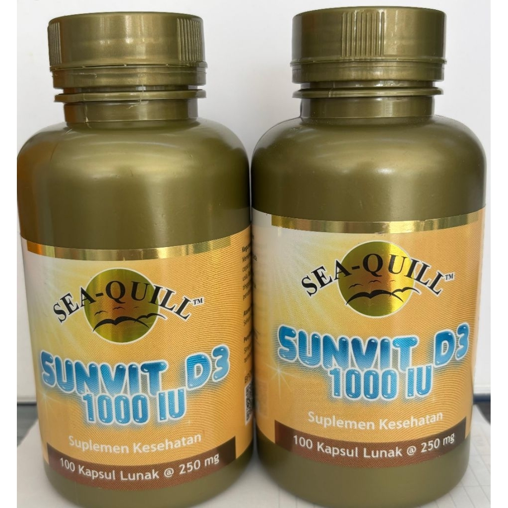 Jual SEA-QUILL Sunvit D3 1000 IU 100 kapsul lunak | Shopee Indonesia