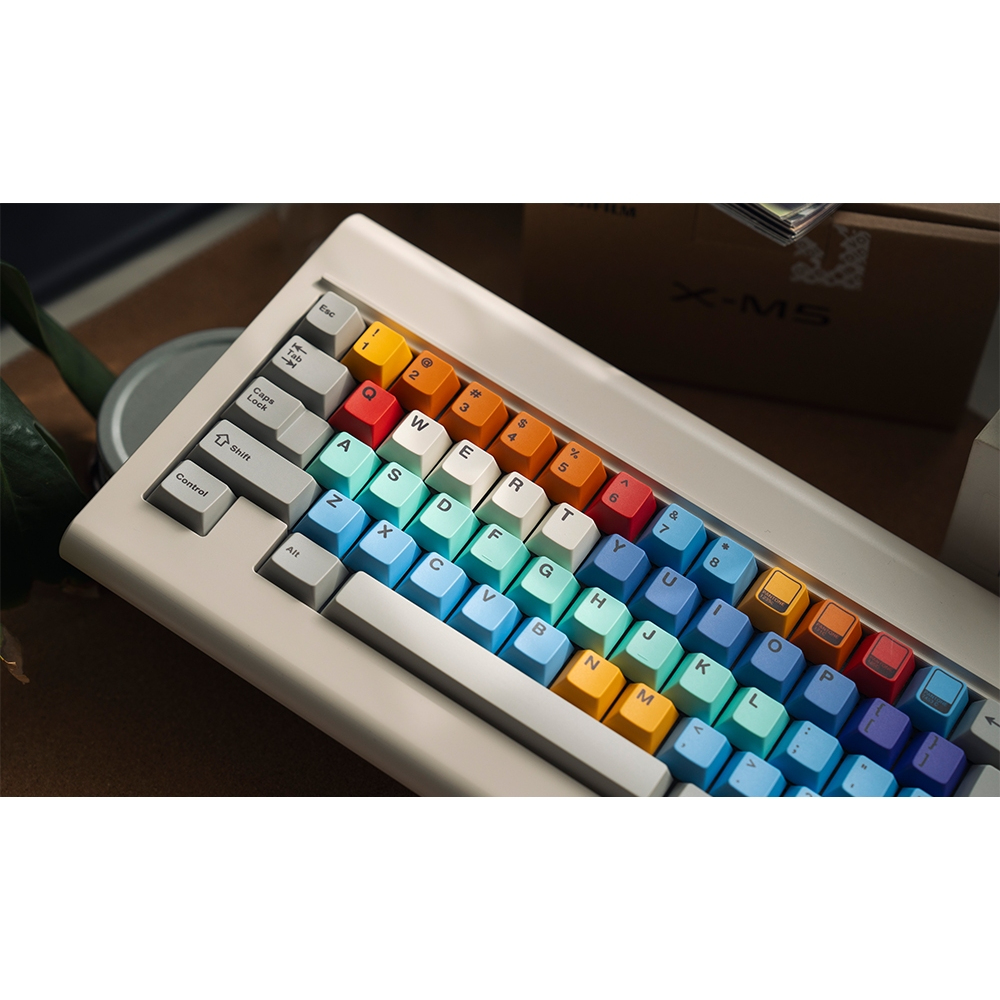 Jual Keycaps FBB Retro Rainbow Cherry Profile PBT Dye Sub | Shopee ...