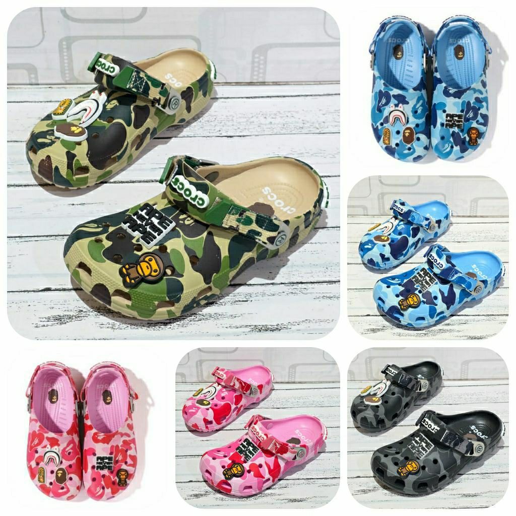 Jual CROCS BAPE X CROCS CLASSIC CLOG | Shopee Indonesia