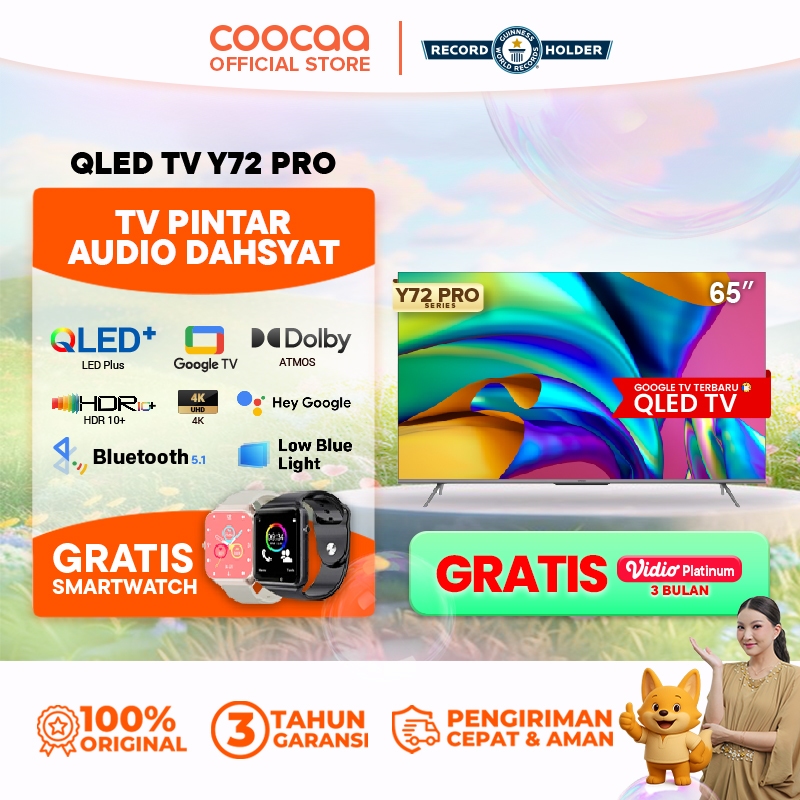 Jual COOCAA TV 65 inch Y72 PRO - 4K QLED+ - Google TV - Google ...