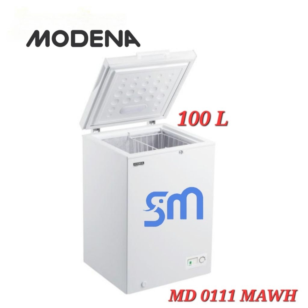 Jual Chest Freezer Modena MD-0111 MAWH 100 Liter MD0111MAWH Freezer Box ...