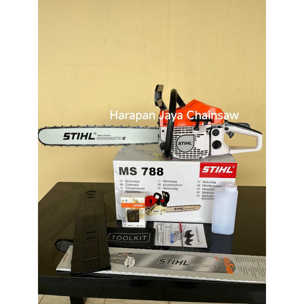 Jual Mesin Chainsaw Stihl MS 788 Berikut Bar 22 inch dan Rantai Komplit Fullset Siap Pakai ...