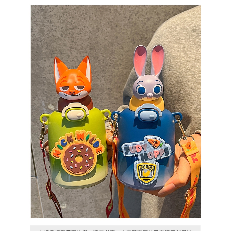 Jual Zootopia Character Water Bottle 3D w/ Strap 430mL - Botol Minum ...