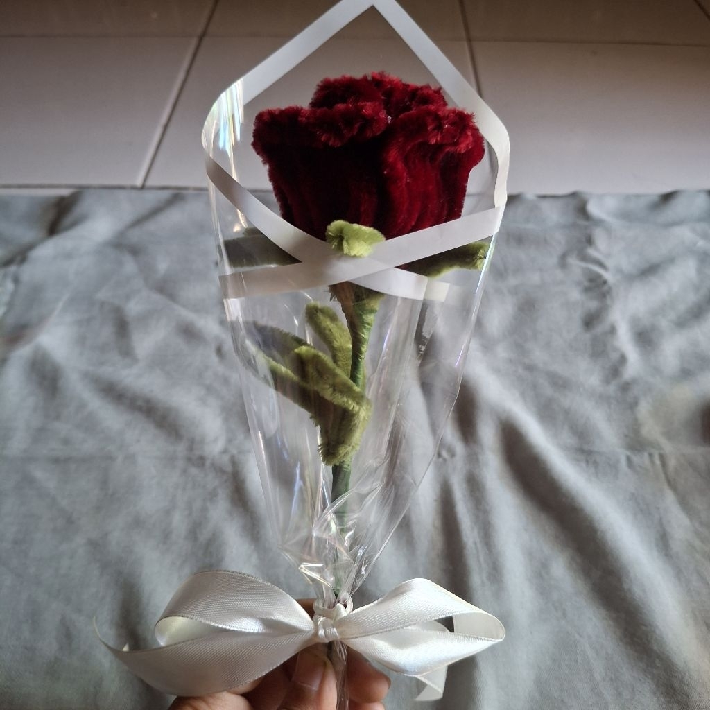 Jual Bunga kawat bulu satuan mawar, tulip, matahari / sunflower, bunga ...