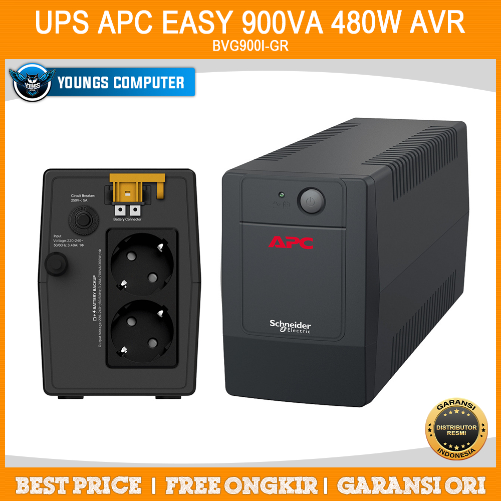 Jual UPS APC Easy 900VA 480W AVR BVG900I-GR | BVX900LI-MS 900 VA ...
