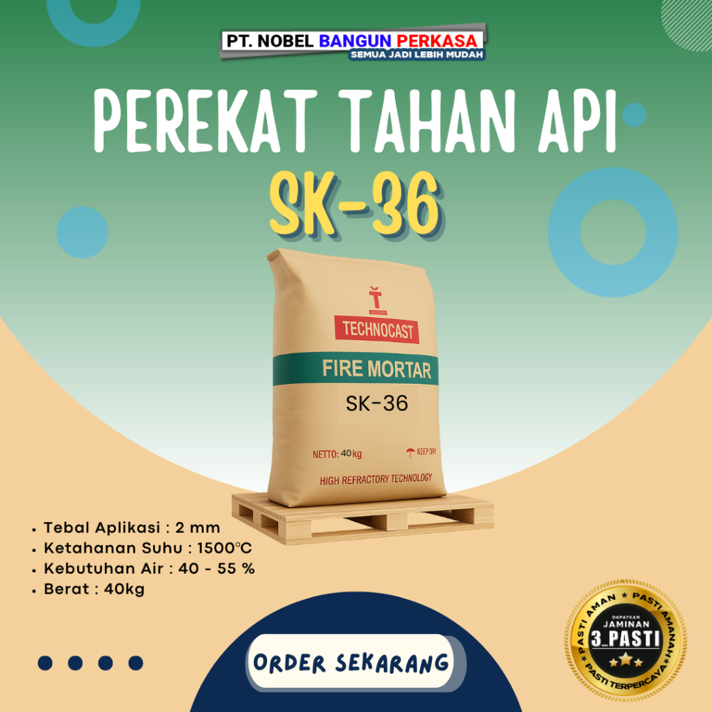 Jual Semen Tahan Api SK-36 | Perekat Tahan Api Refractory Mortar 1500°C ...